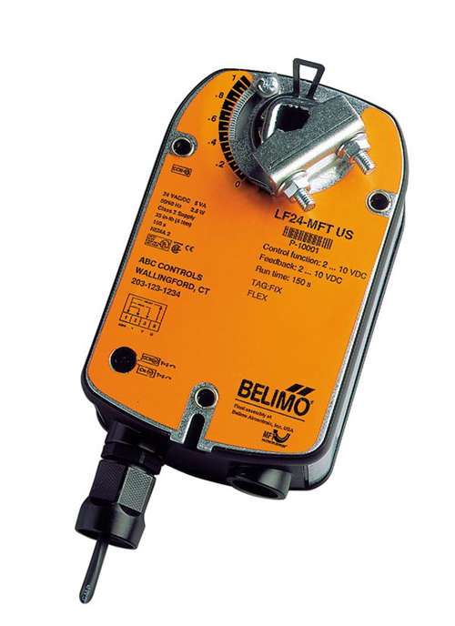 LF24-MFT-S-20 US Damper actuators, 35 in-lbs [4 Nm], Spring return, AC ...