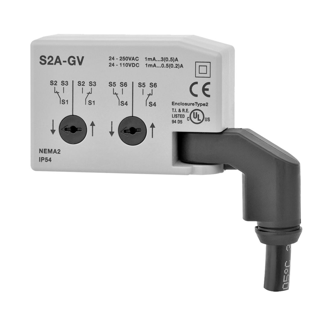 S2A-GV 2xSPDT Aux switch for NG GV actuatorss 3A (.5A inductive) @ 250 ...