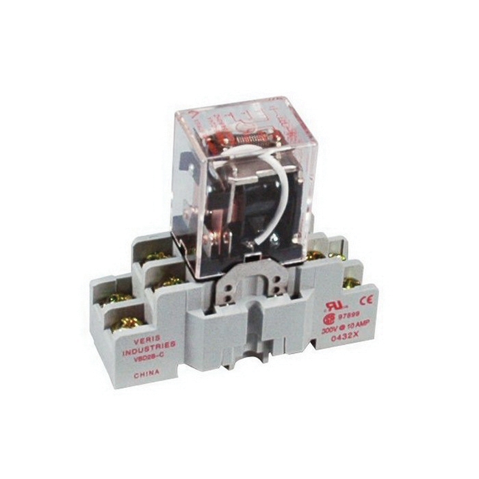 10A DPDT Socket/DIN relay,Plain,12VDC | Engenuity Systems